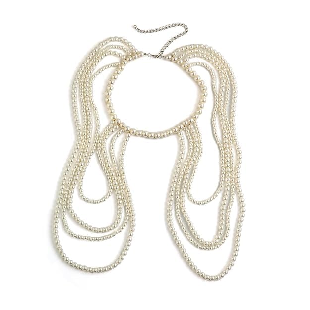 Buy Cerun 1 Pcs Premium elegant Faux Pearl Shoulder Harness Body Chain ...