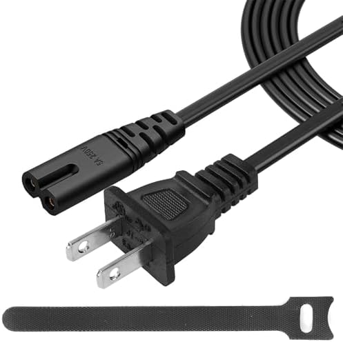 Amazon.com: GONSIFACHA AC 2 Prong C8 Power Cord 5Ft 2 Slot AC Adapter ...