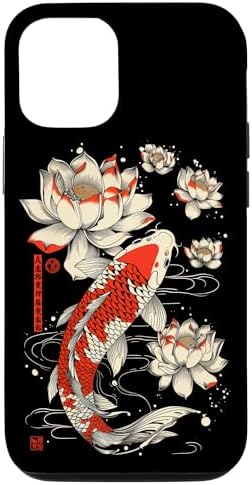 Amazon.com: iPhone 15 Japanese Koi Fish Lotus Flowers Vintage Art Japan ...