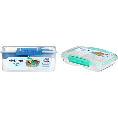 Sistema Lunch Snack Attack Duo Lunch Box | 975 ml | BPA-Free | Assorted ...