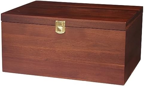 Amazon.com: NLGQ Large Wooden Storage Box - Wood Box with Lid for Home ...