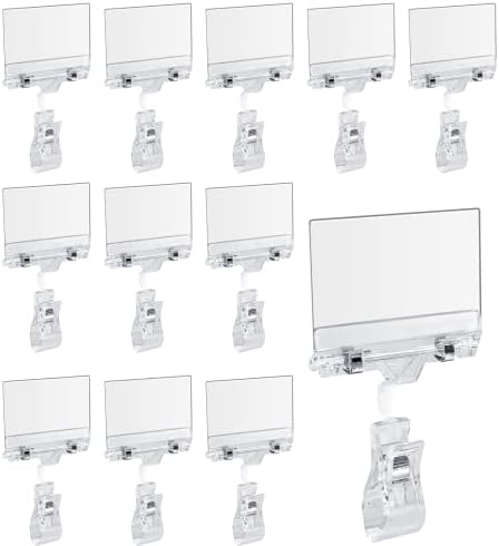 Amazon.com: Biaungdo 12 Pcs Rotating Clip Swivel Sign Holder, Clear ...