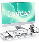 Amazon.com: Zimilar Acrylic Monitor Stand Riser, 2-Tier Clear Acrylic ...