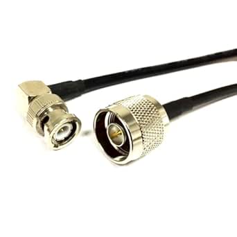 Amazon.com: BNC to N Cable Adapter BNC Male Right Angle to N Male Plug Pigtail Cable RG58 50cm ...