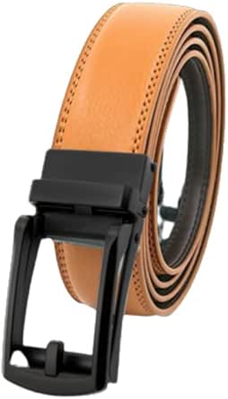 Amazon | [FleurUneffe] フルールアンフェ (黒simple) 帯カット可能 サイズ調整自由 穴無し オートロック ベルト メンズ 本革 おしゃれ カジュアル 紳士 ...