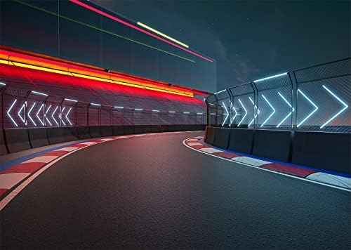 Amazon.com : Loccor 7x5ft Fabric Car Racing Backdrop Night Scene Modern ...