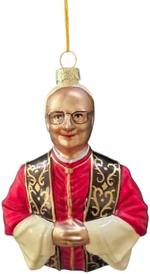 Amazon.com: Pope Leo XIV Christmas Ornament – 3D Glass Hand Painted ...