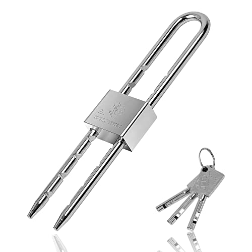 Pad Lock with Key, LERANXIN 19 cm Long Shackle Padlock, Security ...