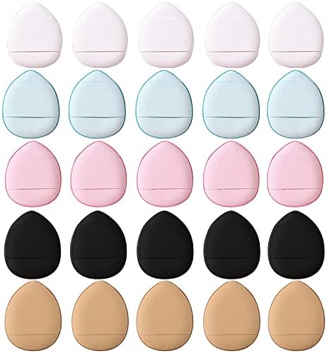 Amazon.com : Gerrii 72 Pcs Finger Powder Puff Mini Makeup Sponge Soft ...