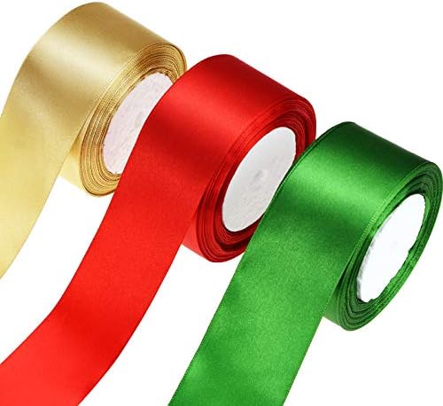 Amazon.com: 2 Rolls 50 Yard Christmas Ribbon, 2 Inch Gift Wrapping ...