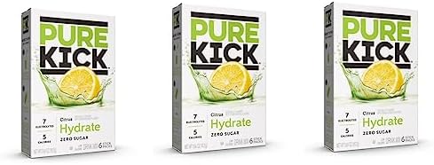Amazon.com : Pure Kick Hydration Singles To Go Drink Mix, Citrus, 3 ...