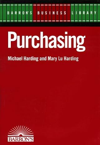 Purchasing (Barron's Business Library): Harding, Michael, Harding, Mary ...
