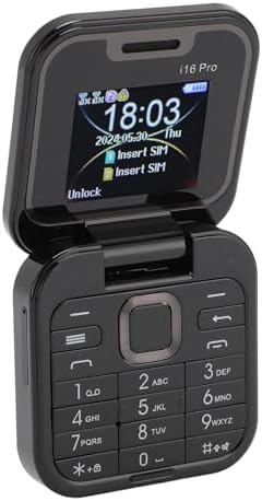 Zunate 2G Mini Flip Mobile Phone, Foldable Cell Phone 2 SIM Card Slots ...