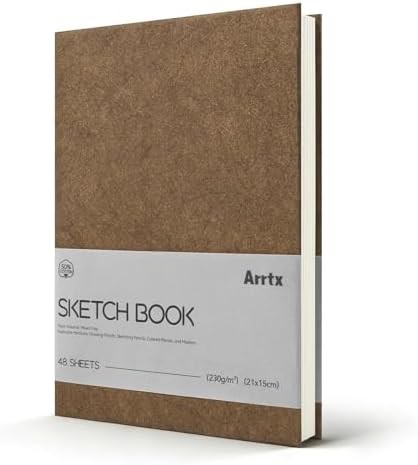 Amazon.com: Arrtx Premium A5 Sketchbook, 96 Pages 230 GSM 50% Cotton ...