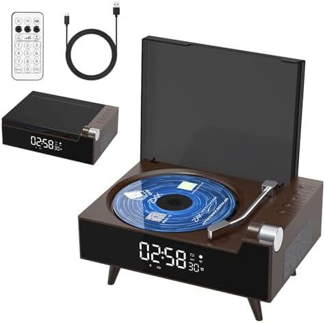 Amazon.com: Portable CD Player for Home，Retro Suitcase CD Player with ...