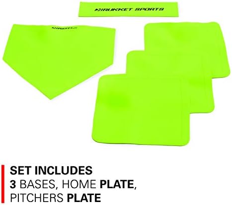 Rukket Kickball Set with Bases | Rubber Throw Down Plates and Kick Ball ...