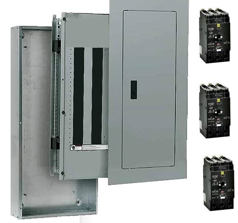 New 480 Volt 3 Phase 4 Wire Panel, Main Lug Only w/ 3-3 Pole Circuit ...