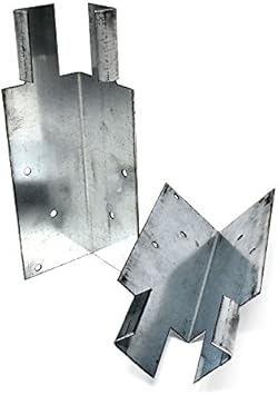 Pack of 100 x 200mm x 62mm x 62mm Galvanised Mortice Arris Rail ...