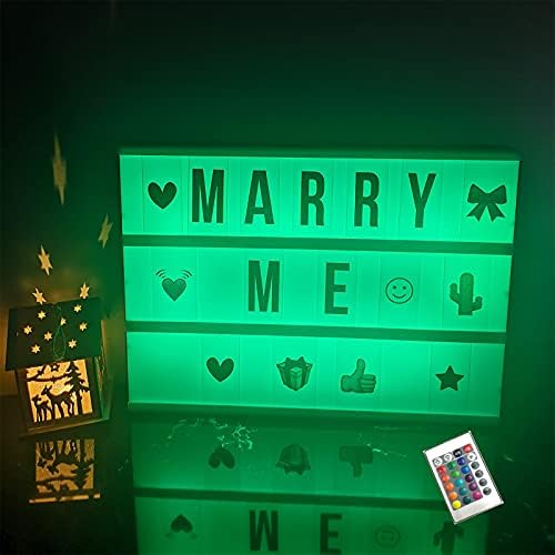 A4 Colour Changing Cinematic Light Up Box Led Sign Letters Numbers ...