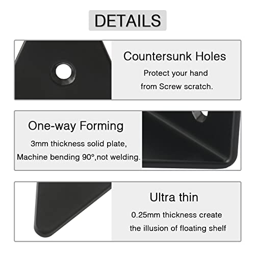 Ouvin Triangle Shelf Brackets 2Pack Decorative Industrial Shelf ...