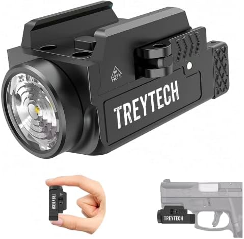 TREYTECH KT-29 800 Lumen Mini Pistol Light LED Compact Tactical Gun ...