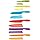 Amazon Basics 12-Piece Color-Coded Kitchen Knife Set, 6 Knives with 6 ...
