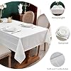 Amazon.com: Zobesta White Linen Table Cloth Cotton Linen Square ...