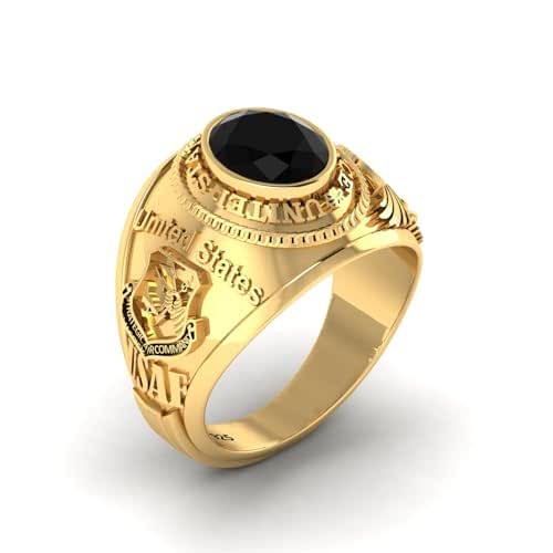 Amazon.com: Genuine Black ONYX Ring - US Air Force Ring - Strategic Air ...