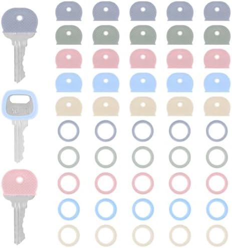 Amazon.com : Lnngub 50 Pcs Key Covers Caps,Plastic Key Caps Covers Tags ...