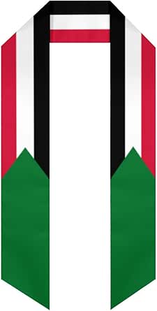 Amazon.com: Generic Graduation Stole Sudan Sudanese Flag Graduation ...