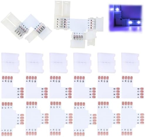 IBEIKE LED Light Strip Connectors - 10mm Wide 4 Pin RGB LED Connectors ...