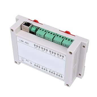 8-Channel Ethernet TCP/IP RJ45 Remote Controller Module with AC 10A Relay Switch (White ...