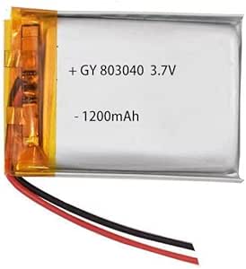 Amazon.com: 3.7V 1200mAh 803040 Lipo Polymer Rechargeable Battery ...