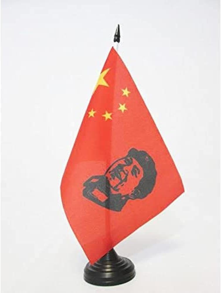 Amazon.com: China with Mao Zedong Table Flag 5'' x 8'' - Chinese ...