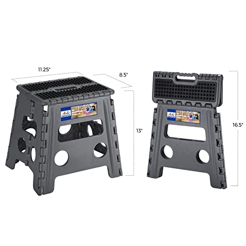 Snapklik.com : ACKO Folding Step Stool 13 Inch Height Premium Heavy ...