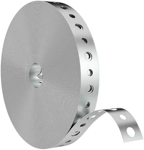 Fixirons Galvanized Metal Pipe Strap 3/4-Inch x 100-Feet 24-Gauge for ...