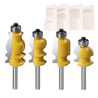 SUSOTA 1/4-Inch Shank Architectural Molding Router Bit Set - Carbide ...