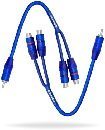1 ft Shielded 1 Male to 2 Female RCA Y Adapter - InstallGear Splitter ...