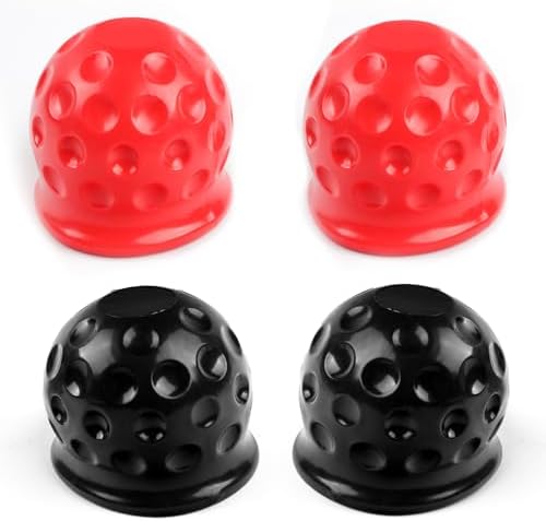 Hejo Tow Bar Cover, 4PCS Soft Rubber Tow Ball Covers Brasion-Resistant ...