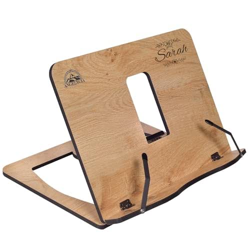 Amazon.com: Personalized Wooden Cookbook Stand | Custom Design Cookbook ...