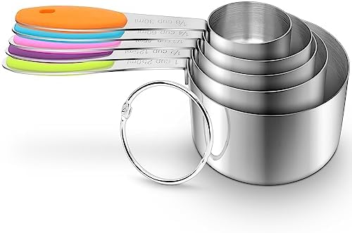 Amazon.com: Winco 4-Piece Measuring Cup Set, Stainless Steel: Measuring ...