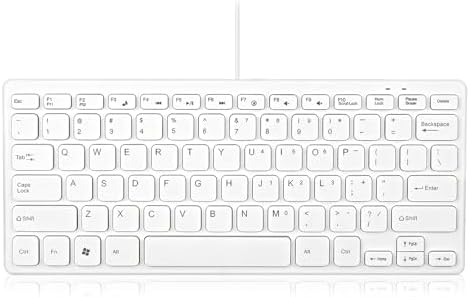 OHHXGK Wired USB Mini Keyboard, Universal 78-Key Ultra-thin Keyboard ...