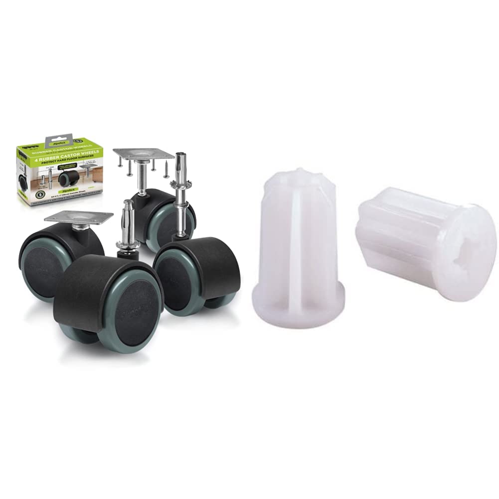 Amazon.com: Slipstick CB681 2 Inch Floor Protector Rubber Caster Wheels ...