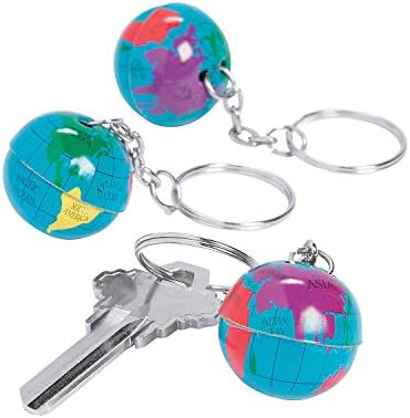 Amazon.com: World Globe and Map Key Chains (Bulk 144 pieces) : Toys & Games