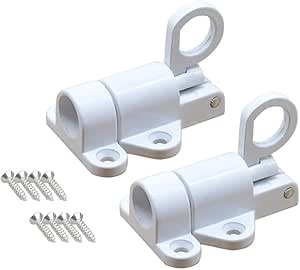 Self-Closing Latch Spring Door Lock Door Latch(White) : Amazon.co.uk ...