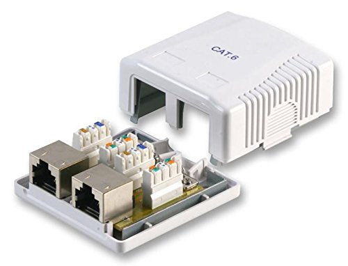 Pro Signal PSG08003 2-Port Cat6 RJ45 Surface Mount Socket, Shielded ...