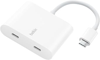 Amazon.com: Belkin USB C Splitter - Dual Port Hub - 1 x USB-C 3.2 Gen2 ...