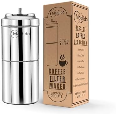 PANCA Filter Coffee Maker, Stainless Steel South Indian Coffee ...