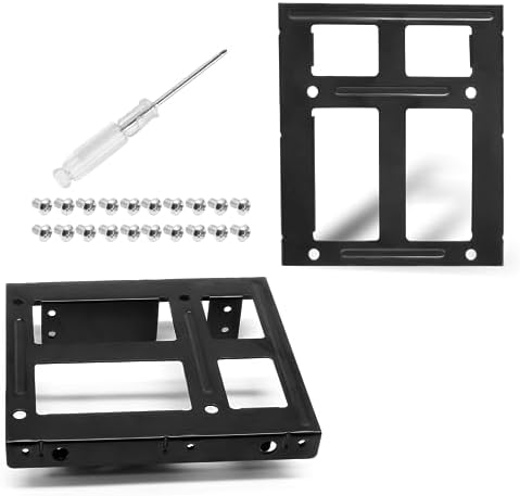 Amazon.com: Suiwotin 2pcs SSD Mounting Bracket 2.5" to 3.5", Double ...