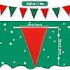 Amazon.com: Irenare Christmas Pennant Banner Decorations 165 ft Red and ...